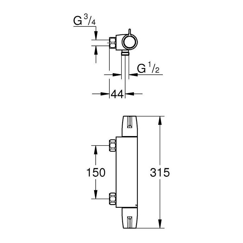 Grohe Grohtherm Thermostatic Shower Mixer 34681 34681000