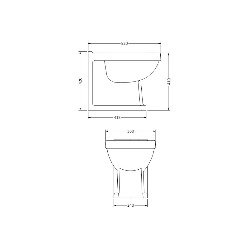 Harrogate Back To Wall WC Pan