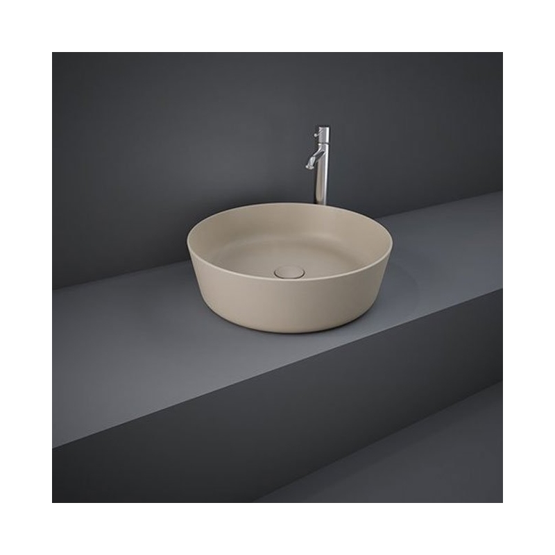 RAK Feeling 42cm Round Counter Wash Basin Matt Cappuccino