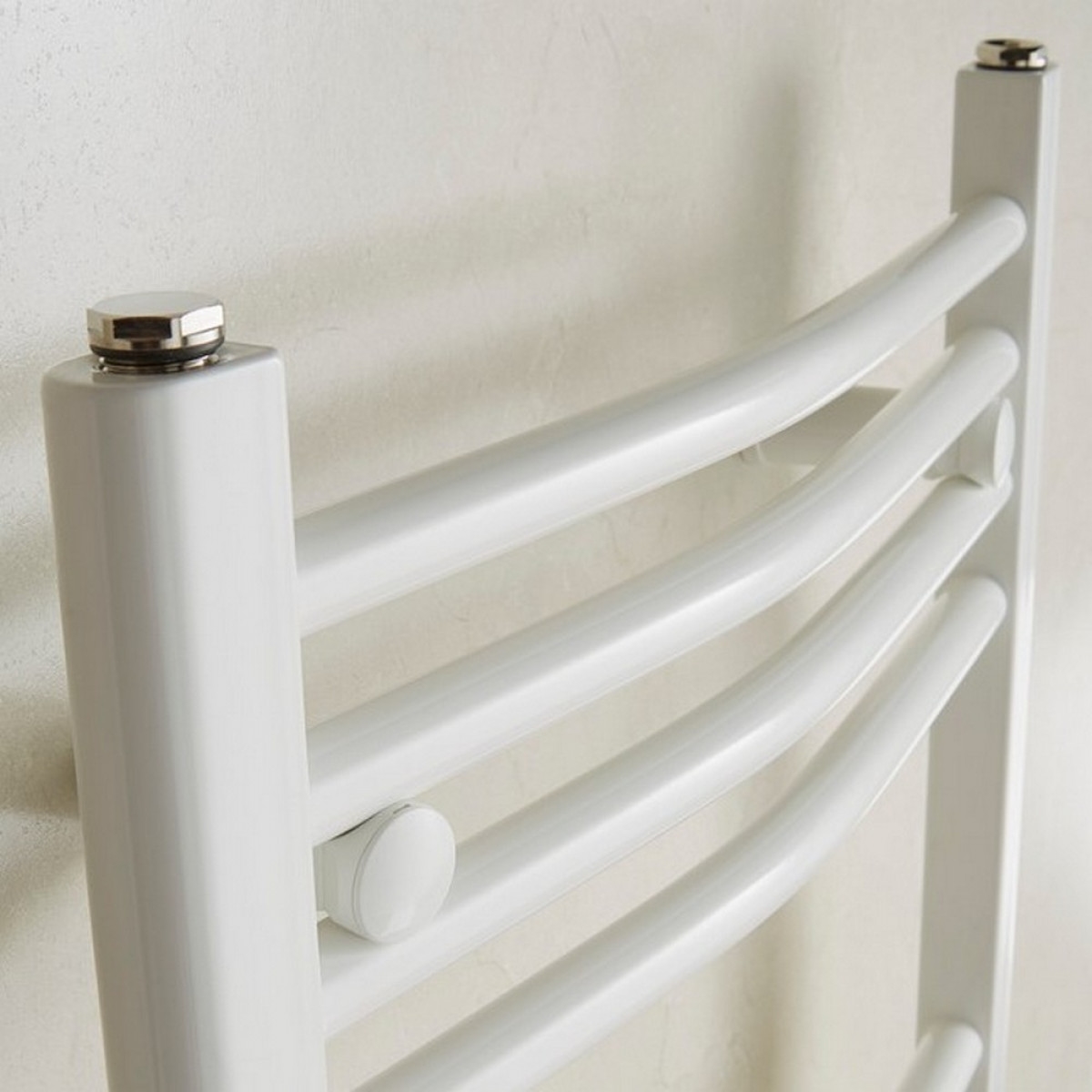 Redroom Elan Curved White 1200x600mm Towel Radiator